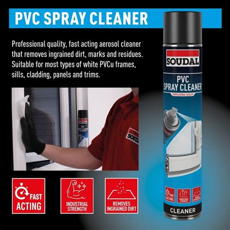 Soudal Window Pvc Pvcu Plastic Industrial Spray Cleaner 156175