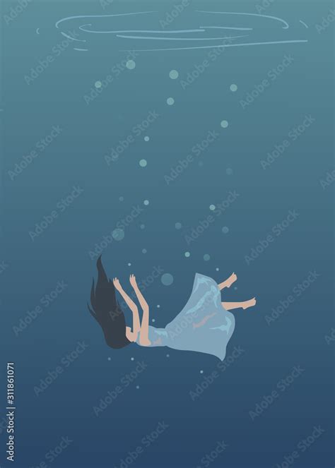 Drowning Girl Drawing The Drowning Behance