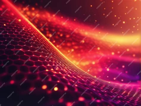 Premium Photo Technology Digital Wave Background Concept Beautiful Motion Waving Dots Texture