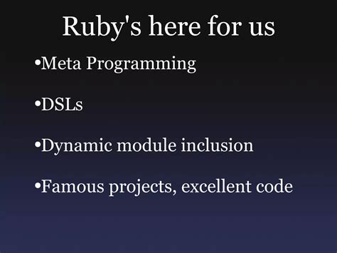 Ruby Software Architecture Ppt