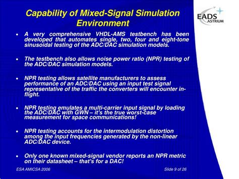 PPT Analogue And Mixed Signal Systems Modelling For Space Communications PowerPoint