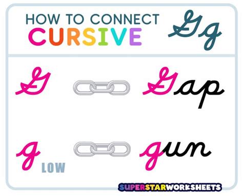 Cursive G Superstar Worksheets