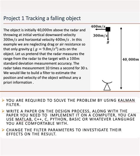 Project Tracking A Falling Object M S M S G Chegg