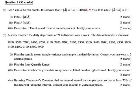 Solved Question 1 35 Marks R 1 A Let A And B Be Two Chegg Com