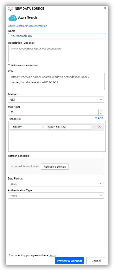 Azure Search Cloud Bi Connector Bold Bi Documentation