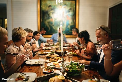 Group Of Diverse Friends Are Having A Dinner Together Premium Image