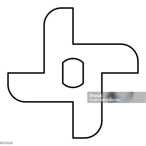 고기 분쇄기 잘기 헬기 액세서리 예비 구성 요소 부품 윤곽선 선 아이콘 검은 색 벡터 일러스트 레이 션 이미지 얇은 평면 스타일 가루로 빻은에 대한 스톡 벡터 아트 및 기타