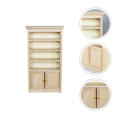 Raindrops Miniature Solid Wood Storage Cabinet Model Mini House Simulation Cabinet