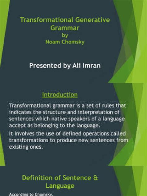 Transformational Generative Grammar Pdf