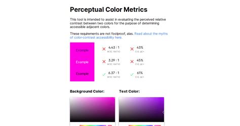 Perceptive Color Metrics Codesandbox