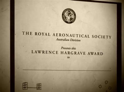 Today The Lawrence Hargrave Award Is The Pinnacle Of Achievementtoday