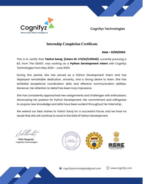 Yashvi S On Linkedin Pythondevelopment Cognifyz