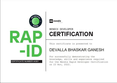 completed mendix rapid certification