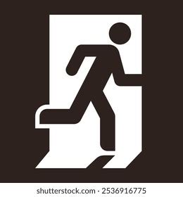 Vektor Stok Running Man Exit Door Sign Emergency Tanpa Royalti 2493660285 Shutterstock