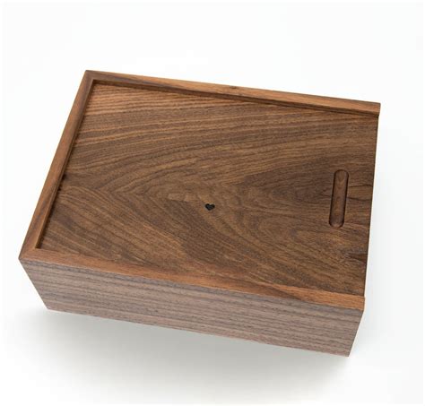 Modern Small Wooden T Box With Push Pull Cover Carving Lid Personalized