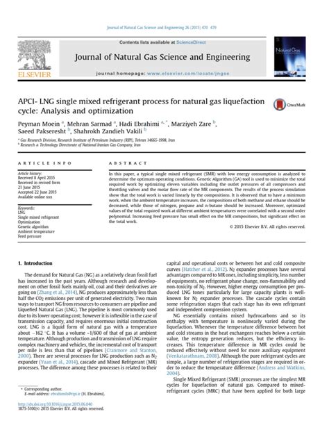 Apci Process Analysis And Optimization Pdf Liquefied Natural Gas Natural Gas