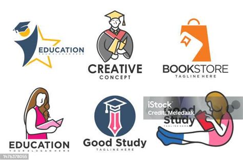 교육 및 로고 Setschool 책 대학원 모자 펜 서점 및 학생을 배우십시오 교육 기호 Educational Institutions And Organizations에 대한