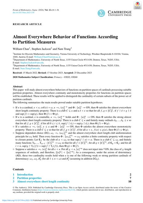 Pdf Almost Everywhere Behavior Of Functions According To Partition