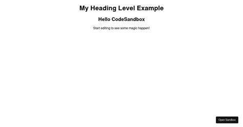 Component With Dynamic Heading Level Codesandbox
