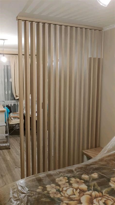 Поворотная реечная перегородка.Идея для зонирования комнаты ...