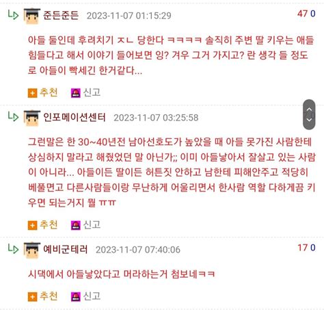 요즘 딸 선호 때문에 역으로 구박 받는다는 아들맘들  포텐 터짐 최신순 에펨코리아