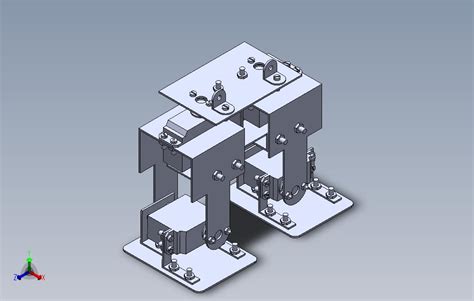 双足类人机器人solidworks 2014模型图纸免费下载 懒石网