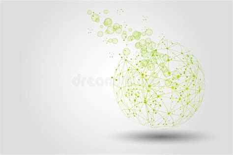 Abstract Global Digital Connection And Future Technology Concept Background Stock Illustration