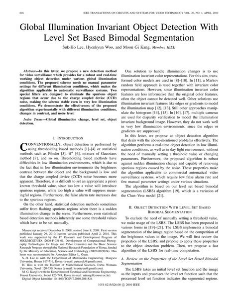 Pdf Global Illumination Invariant Object Detection With Level Set