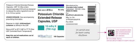 Potassium Chloride Bluepoint Laboratories Fda Package Insert
