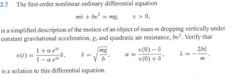 Nonlinear Second Order Differential Equation