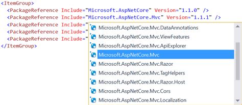 Intellisense For Msbuild Proj Files In Visual Studio 2017 Csproj Net
