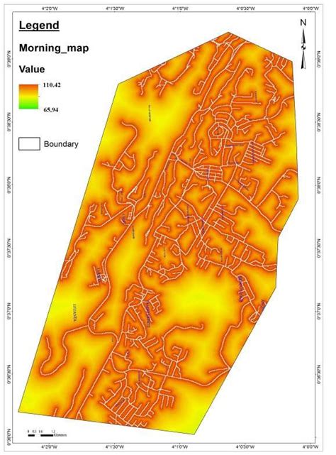 Noise Map Created From Lyons Empirical Noise Prediction Model Download Scientific Diagram