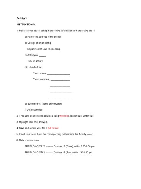 Activity 3 Instructions Word Pdf
