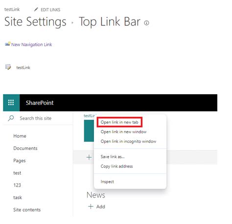 How Can I Make The Top Navigation Links Open Up In A New Tab For SharePoint SharePoint