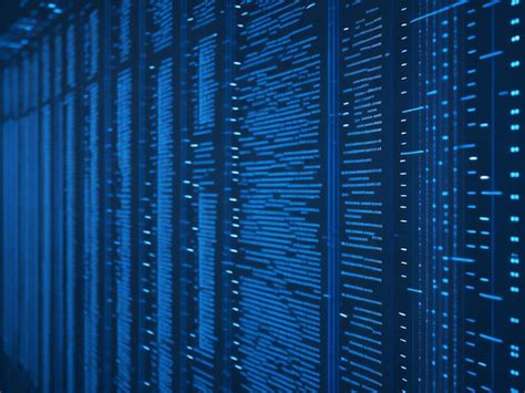 Premium Photo Blue Digital Binary Data On Computer Screen Background