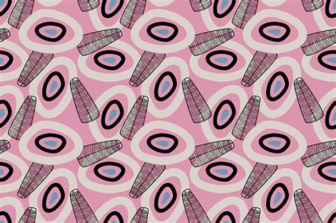 현대적인 중반 세기 스타일의 기하학적 원활한 패턴 간단한 스타일의 벡터 그림 복고풍 빈티지 스타일의 추상화와 분자패턴 1950 1959 년에 대한 스톡 벡터 아트 및 기타