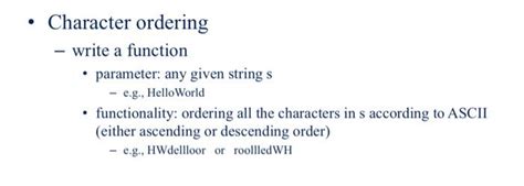 Solved C Programming• Character Ordering Write A