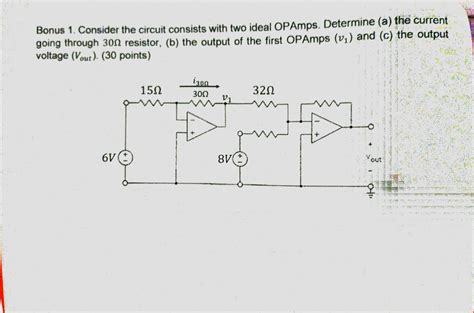 Solved Consider The Circuit Consists With Two Ideal Opamps
