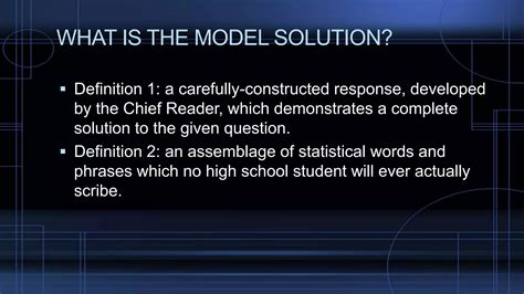 Assembling The Model Solution Ppt
