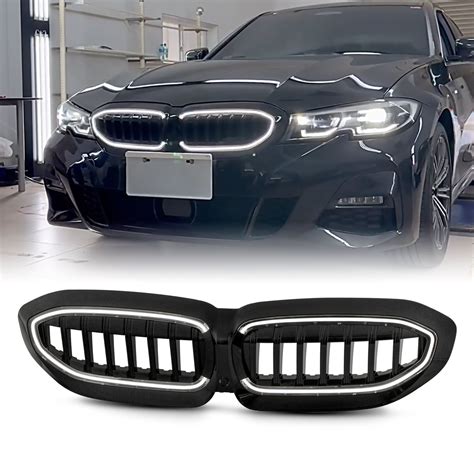 Akkon Fits 2019 2022 Bmw 3 Series G20 320i 330i Black Grille Front