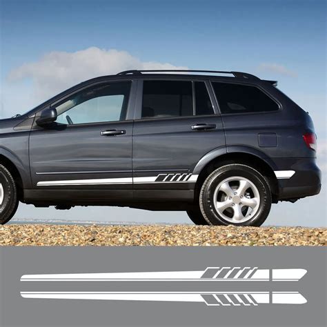 쌍용 코란도 카이론 무쏘 렉스턴 티볼리 액티언 자동차 허리 라인 스티커 및 데칼 자동차 외부 스타일링 액세서리 Aliexpress