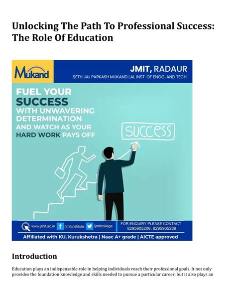 Ppt Unlocking The Path To Professional Success Powerpoint Presentation Id 12340375