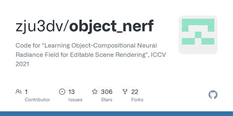GitHub Zju Dv Object Nerf Code For Learning Object Compositional Neural Radiance Field For