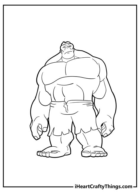 Cute Hulk Coloring Pages