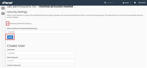 how to set password protection in cpanel directory cpanel and whm