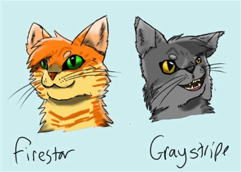 Pixilart Firestar And Graystripe Warriors Uploaded By Rilogecko