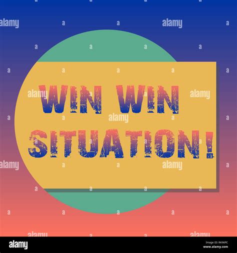 Handwriting Text Win Win Situation Concept Meaning Choice Which Is