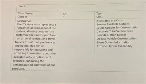 Solved I Am Creating A Method Specification Form For Class