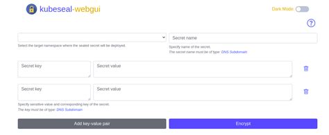 Scope And Upload File Fields Are Missing · Issue 185 · Jaydee94kubeseal Webgui · Github