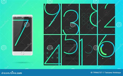 Modern Ui Screen Design For Mobile App With Web Icons Stock Vector Illustration Of Navigation